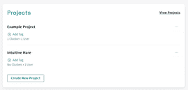 EDB Docs - Viewing projects