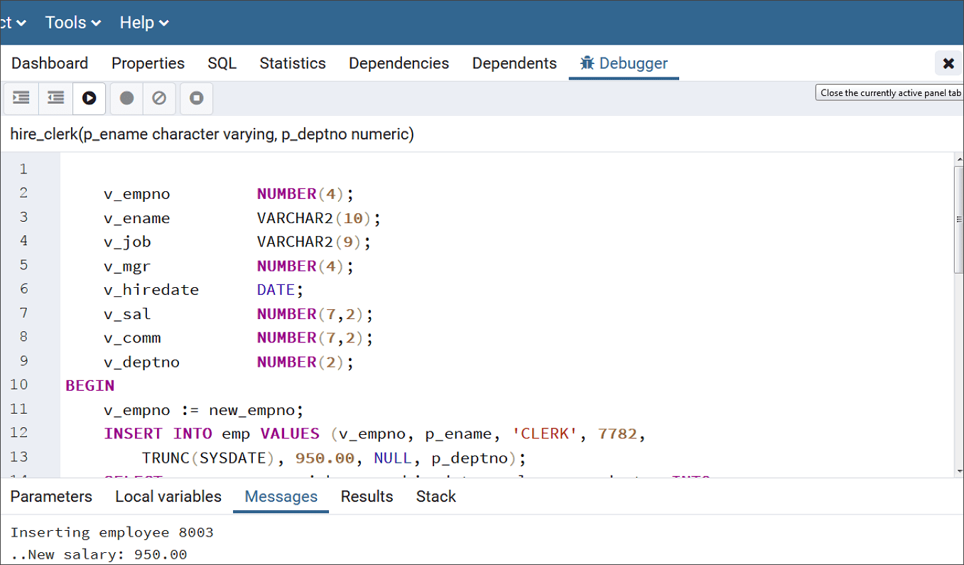 EDB Docs - EDB Postgres Advanced Server v13 - Debugger