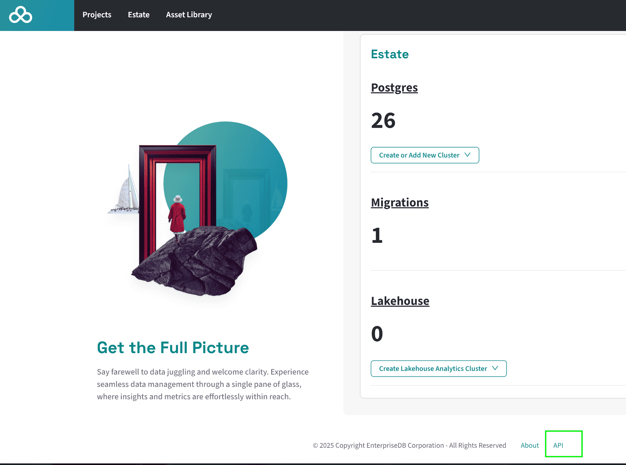 EDB Docs - EDB Postgres AI v1.3.3 - Using the API