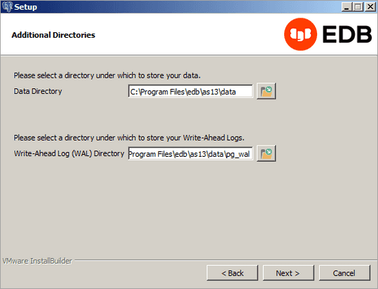 EDB Docs - EDB Postgres Advanced Server v13 - Performing a graphical installation on Windows