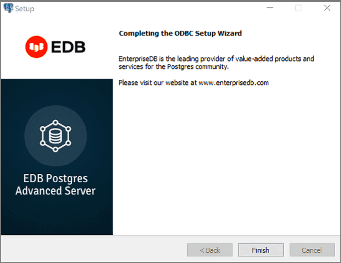 EDB Docs - ODBC Connector v13 - Installing the ODBC Connector on Windows