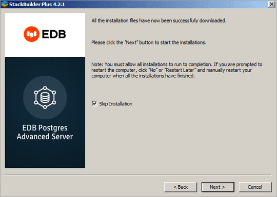 EDB Docs - EDB Postgres Advanced Server v13 - Using StackBuilder Plus to perform a minor version ...