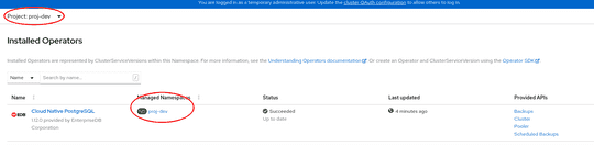 EDB Docs - EDB Postgres® AI for CloudNativePG™ Cluster v1.26.1 - Red Hat OpenShift
